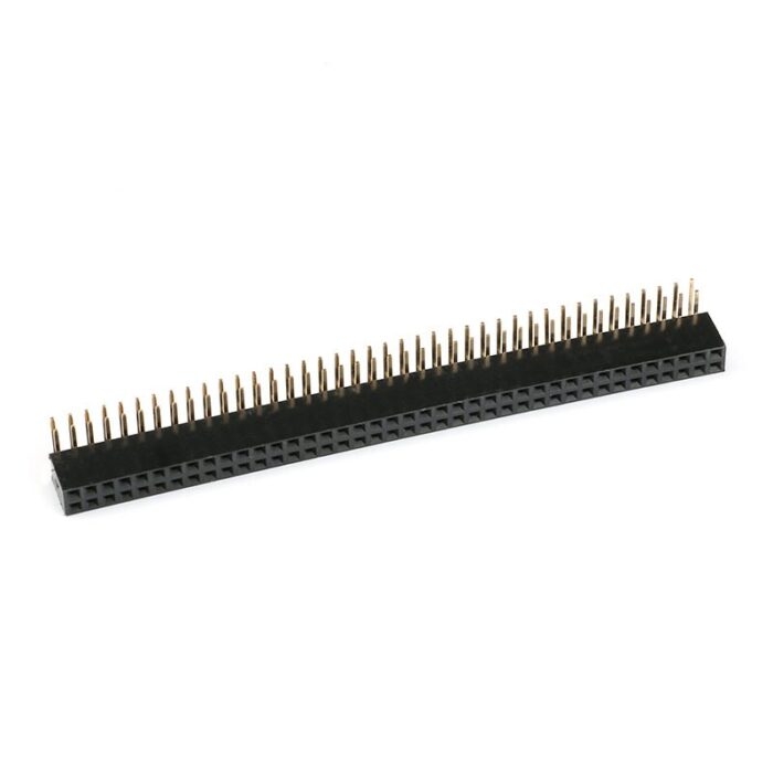 2x40 Pin 2.54mm Pitch Female Berg Strip (Right Angle)