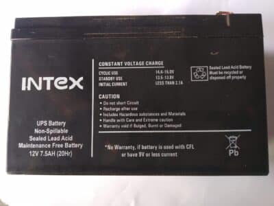 Intex 12 Volt 7.5 Ah. Battery