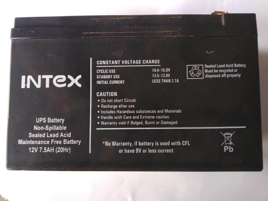 Intex 12 Volt 7.5 Ah. Battery